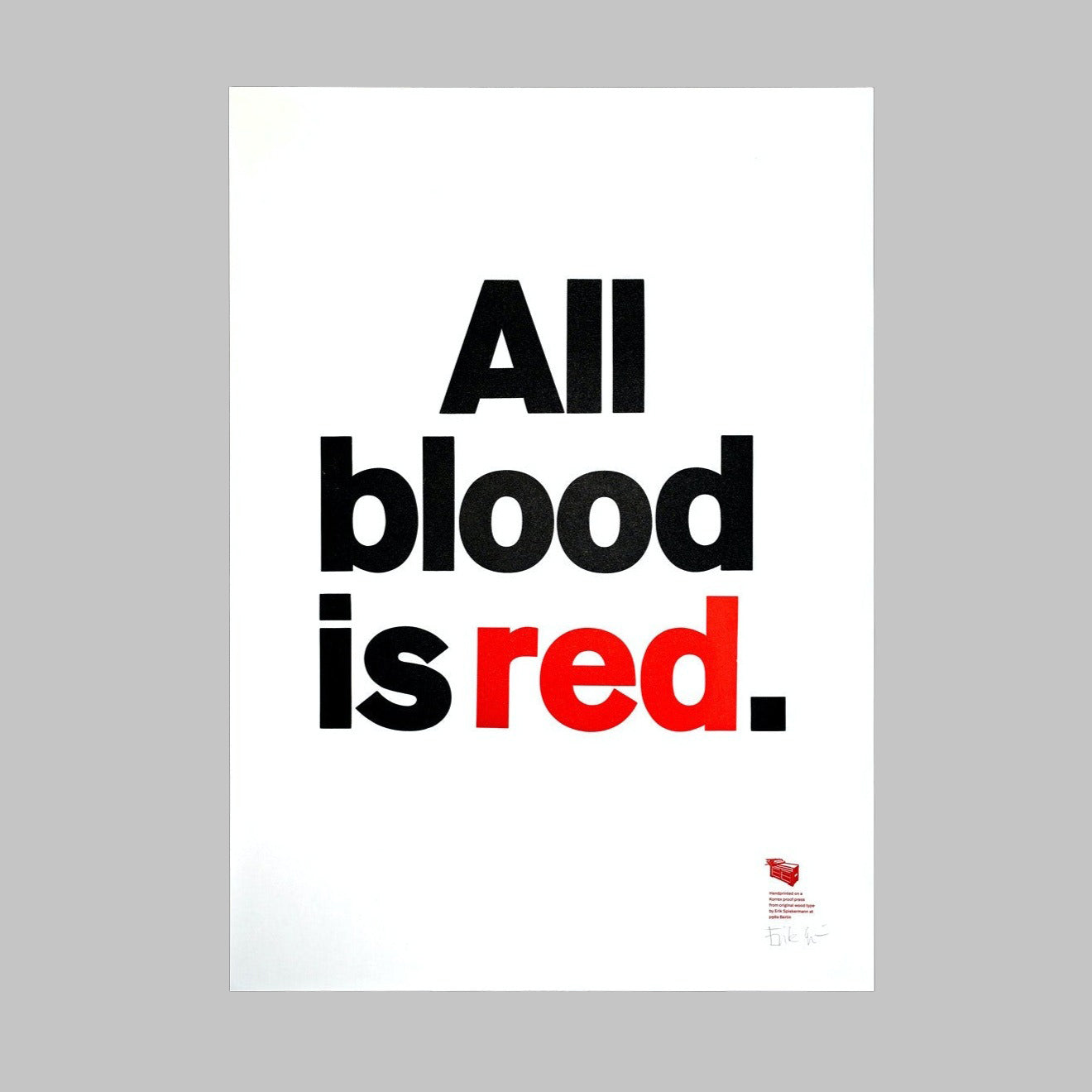 All blood is red. – p98a.berlin shop